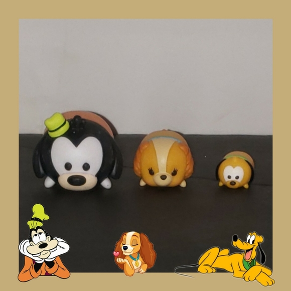 Disney | Toys | Disney Tsum Tsum 3 Piece Set Disney Dogs | Poshmark